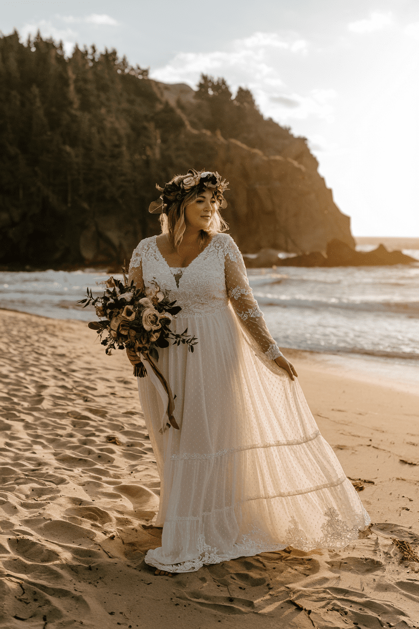18 Boho Plus Size Wedding Dresses for Free-Spirited Curvy Brides ...