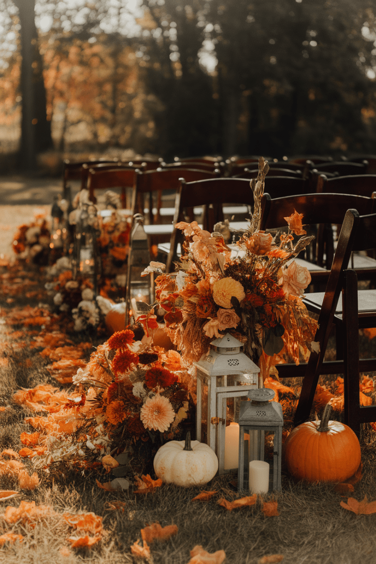 16 Gorgeous Ways to Style an Outdoor Fall Wedding Ceremony ...